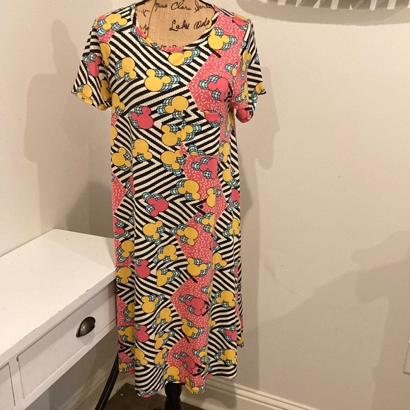 LuLaRoe | Dresses | Mickey Mouse Ears Aline Fun Size Medium Dress Great ...